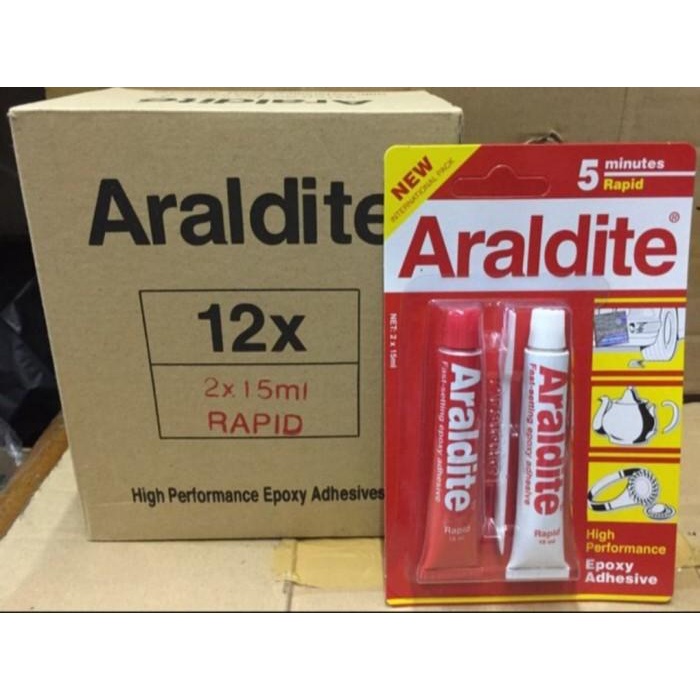 Jual Lem Epoxy Araldite Merah Asli | Shopee Indonesia