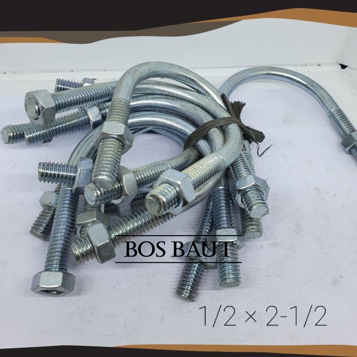 Jual Baut U - U Bolt Galvanis 1/2" x 2-1/2" | Shopee Indonesia