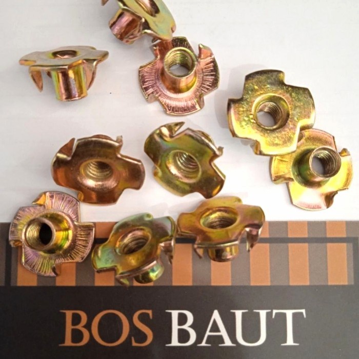 Jual T NUT M6/ Mur Cakar 6MM / TEE NUT M6 P1.00 | Shopee Indonesia