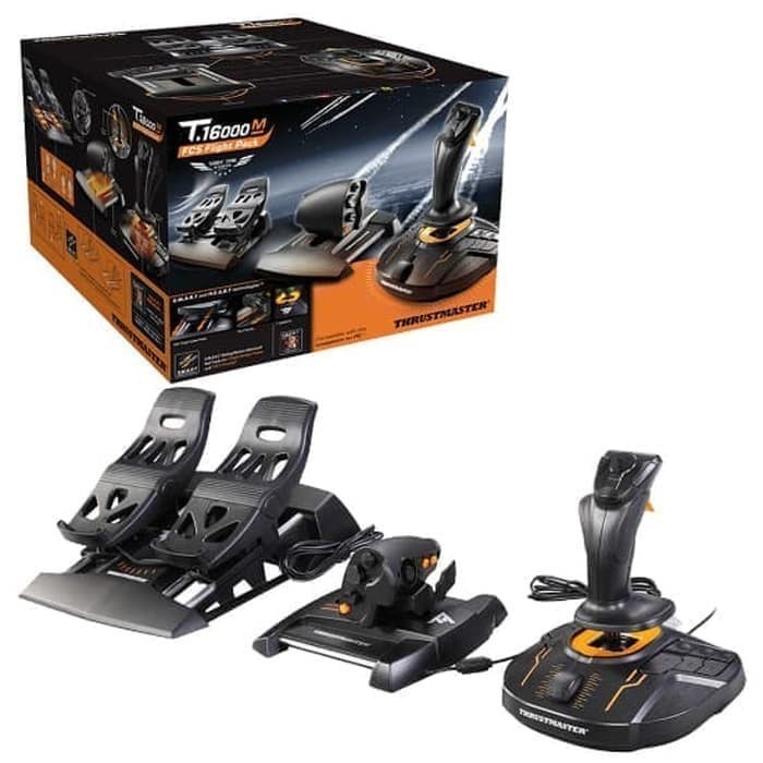Jual ThrustMaster T.16000M Flight Pack Gaming Joystick for PC | Shopee ...