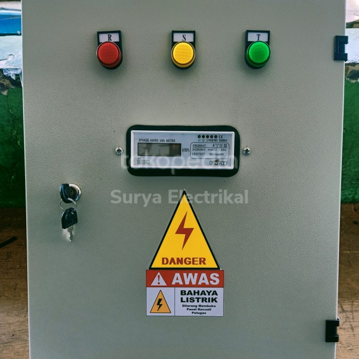 Jual Panel listrik kwh 3 phase mcb 3p 50a box panel 40x50 indor ...