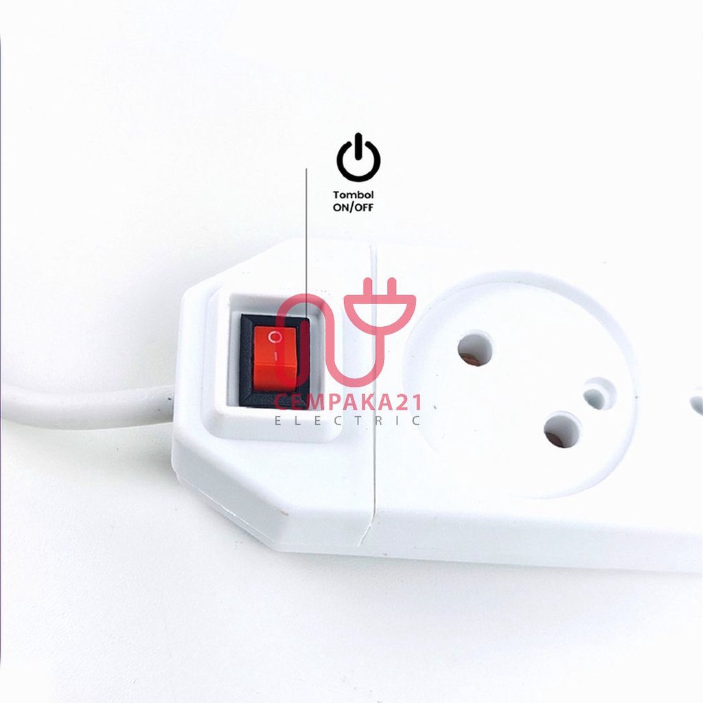Jual Mikotek Stop Kontak Tipis + Kabel 3 Meter 2 - 5 Lubang | Shopee ...