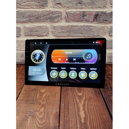 Jual Head Unit Double din embassy android 10 Inch | Shopee Indonesia