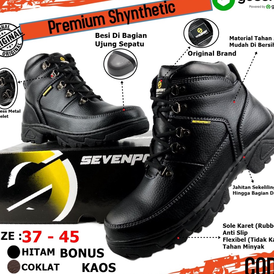 Jual Pasti Murah Sepatu Safety Boots Pria Wanita Original Sevenpoint ...