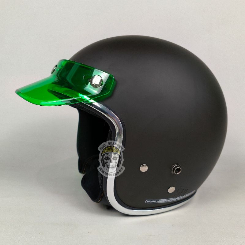 Jual Helm bogo pet transparan wanita dewasa pria retro sni | Shopee ...