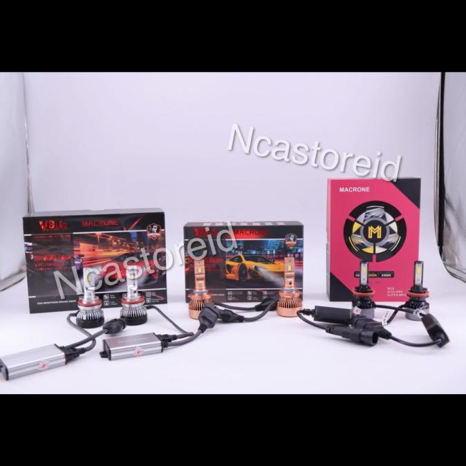 Jual PAKET LAMPU LED MACRONE V8 LOW BEAM,V6 HIGH BEAM,DAN MC8 FOGLAMP ...