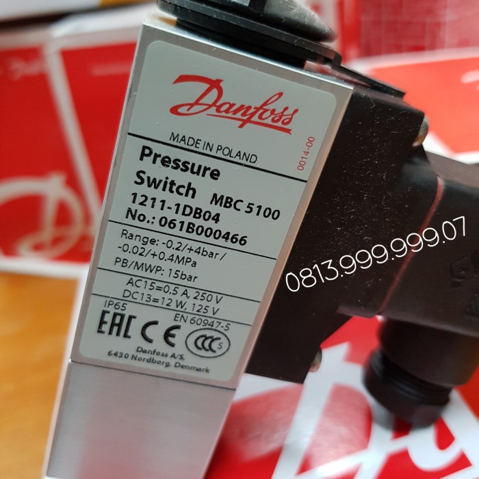 Jual Original Danfoss Pressure Switch Mbc 5100 P/N 061B000466 4Bar Berkualitas | Shopee Indonesia