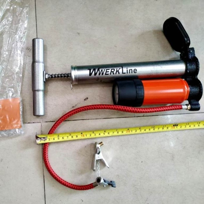 Jual Pompa Ban Sepeda Motor Mobil Bola Model Tabung Meter Manual ...