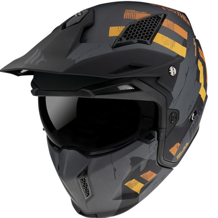 Jual [New Ori] Mt Helmet Streetfighter Sv Skull20 A12 Matt Grey Helm ...