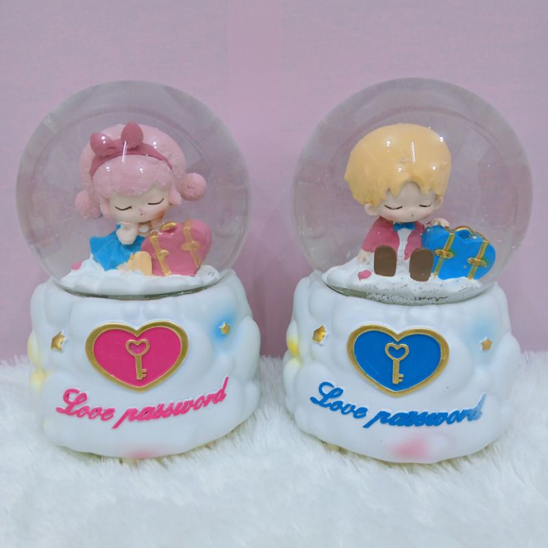 Jual Snowball / Pajangan Bola Kaca Musik Box Love Password XL (100 ...