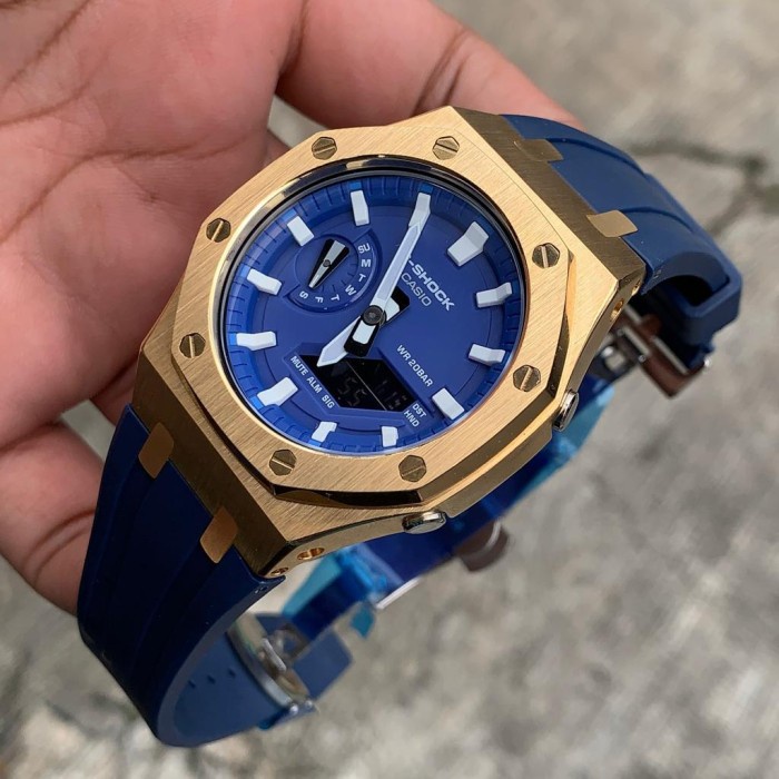 Jual Original Casio G-Shock Ga-2100 Hc-2Adr Original Gold On Blue Gen3 ...