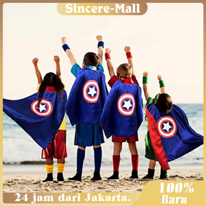 Jual Jubah Superhero Topeng Superman Jubah Superman Jubah Batman Anak ...