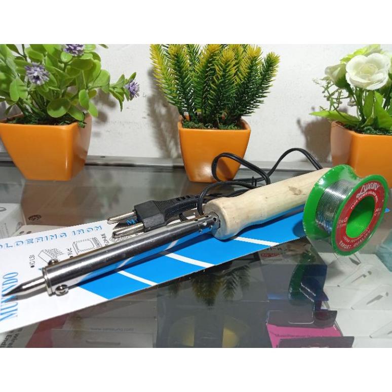 Jual Best - Solder Listrik Gagang Alat Patri + Timah Solder 5 Meter ...