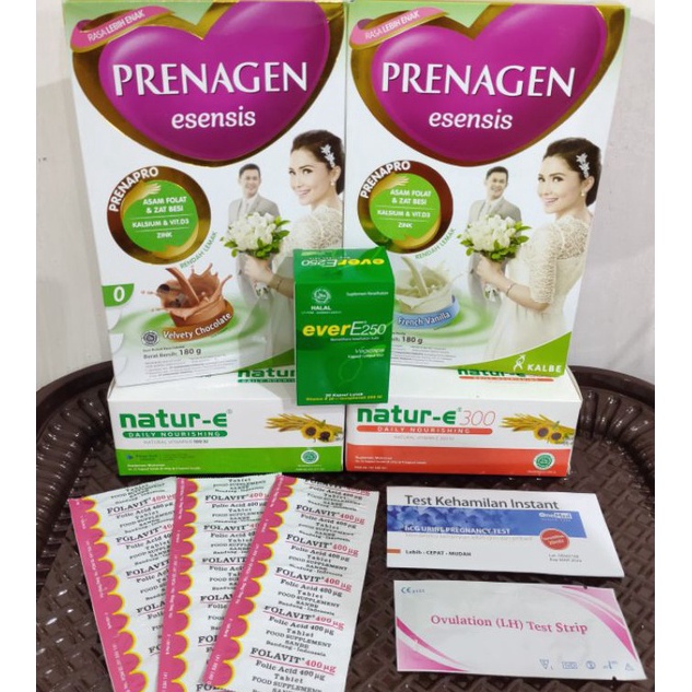 Jual PROMIL FOLAVIT EVER E NATUR E PRENAGEN ESENSIS OVULATION TEST FREE ...