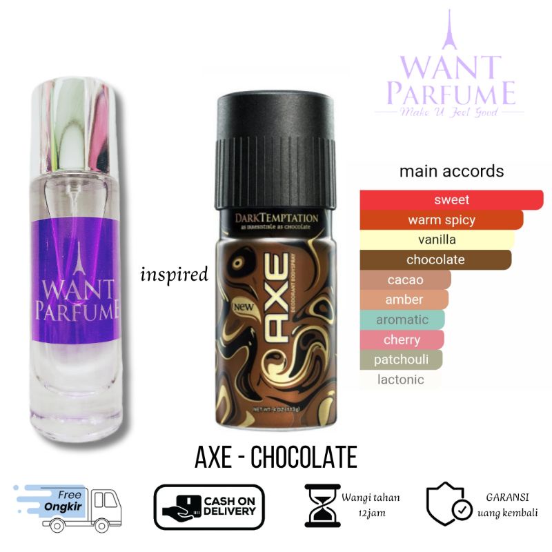 Jual AX CHOCOLATE Parfum Pria by Want Parfume | Shopee Indonesia