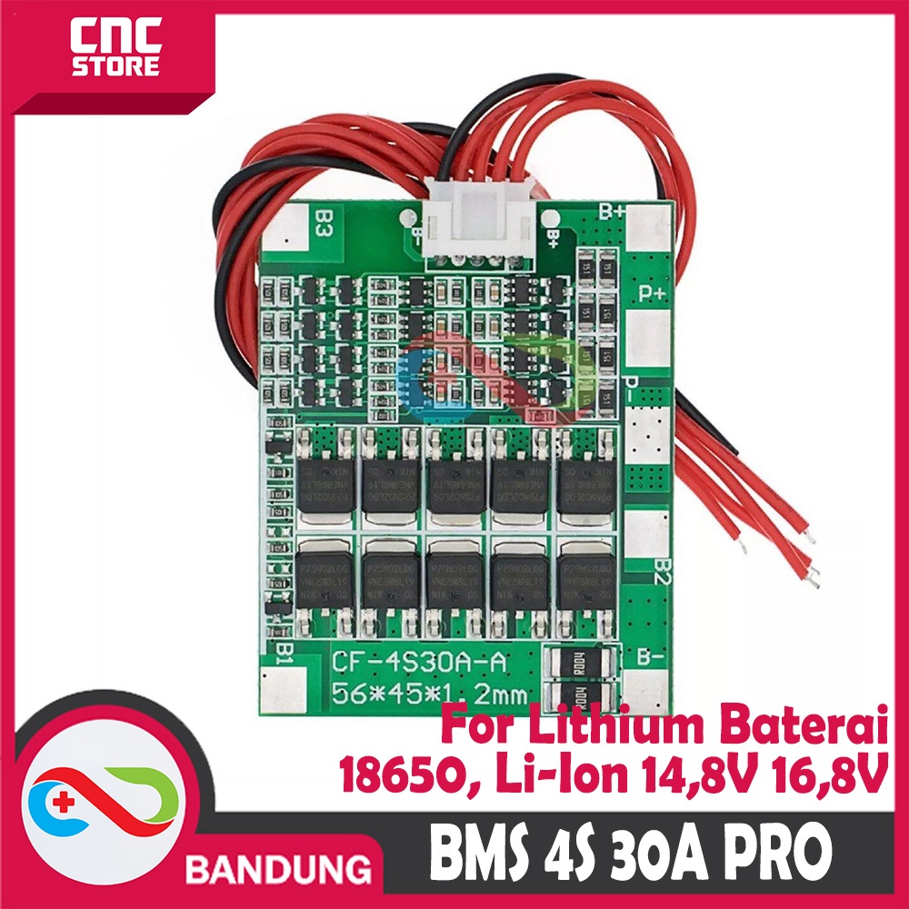 Jual BMS 4S 30A PRO 14.8V 16,8V CHARGER 18650 LITHIUM LI-ION BATTERY | Shopee Indonesia