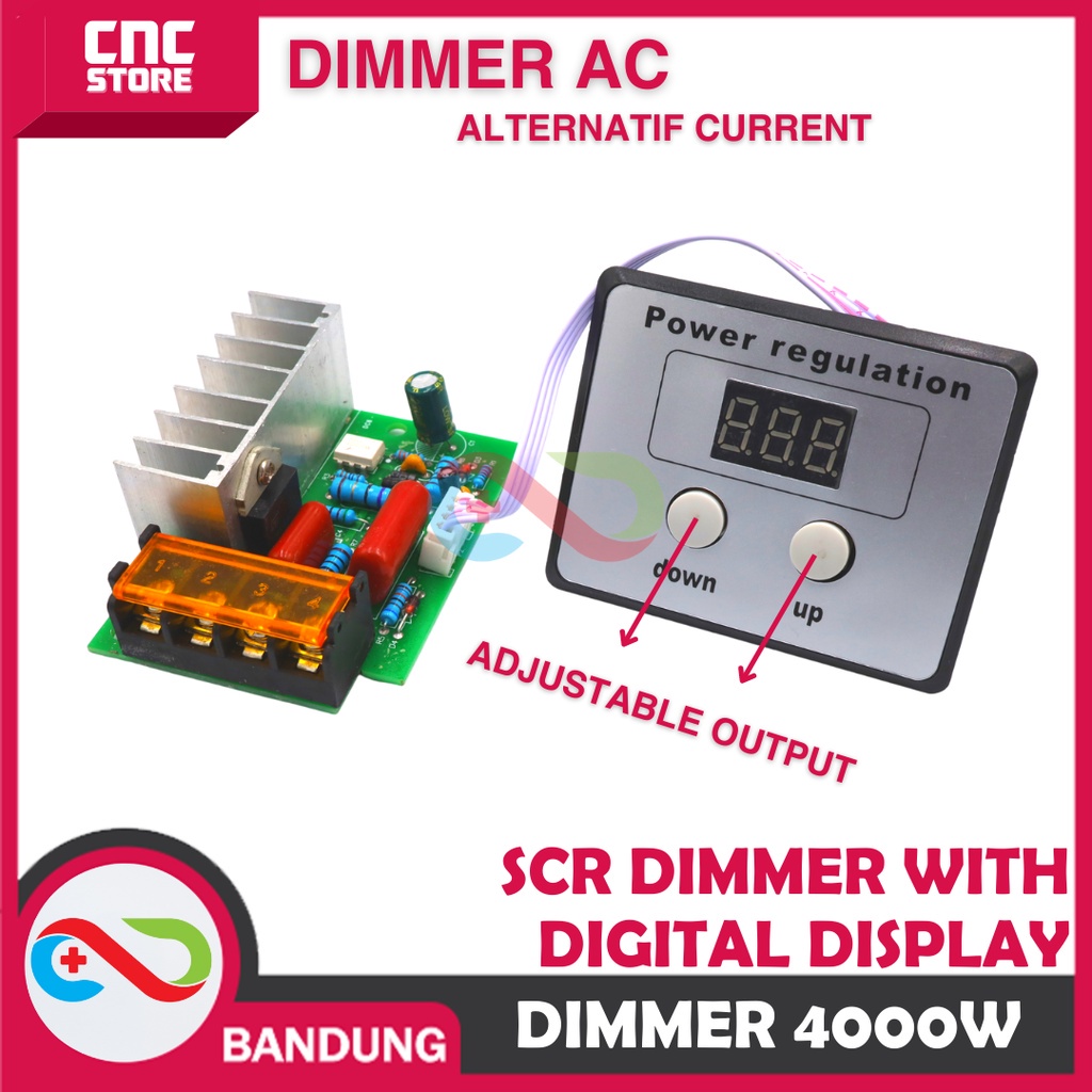 Jual DIMMER SCR 4000W MOTOR SPEED CONTROLLER 220V AC WITH DIGITAL ...