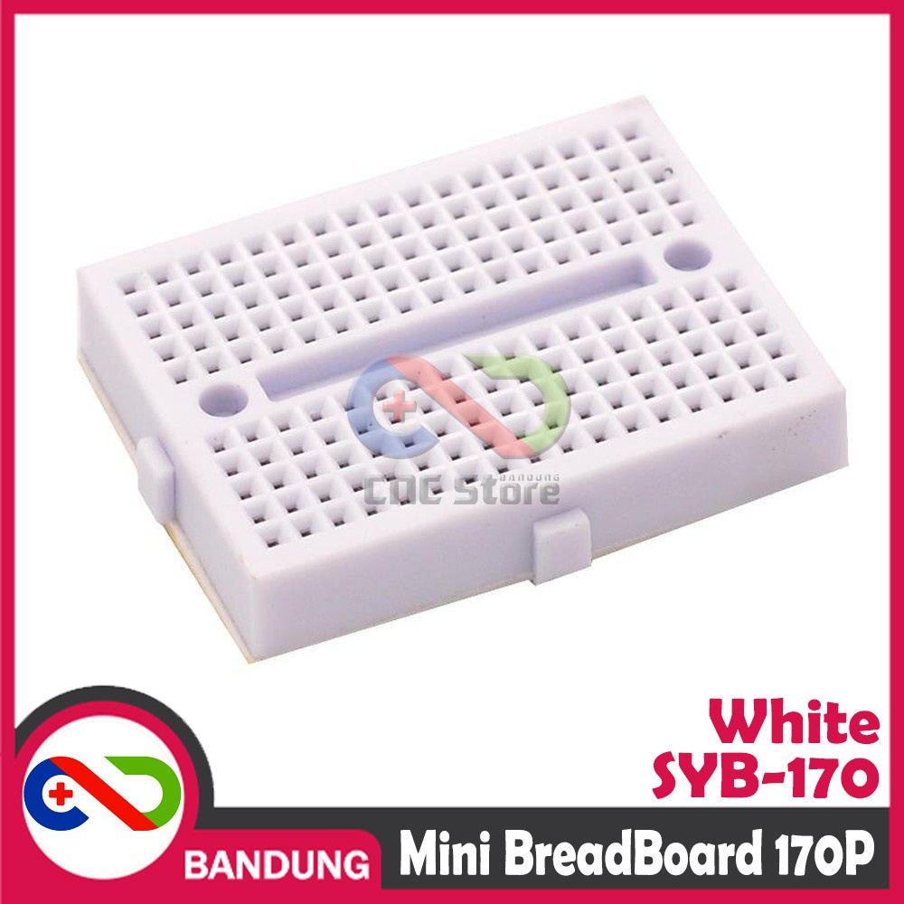 Jual BREADBOARD SYB-170 MINI SOLDERLESS 170 170P PUTIH | Shopee Indonesia