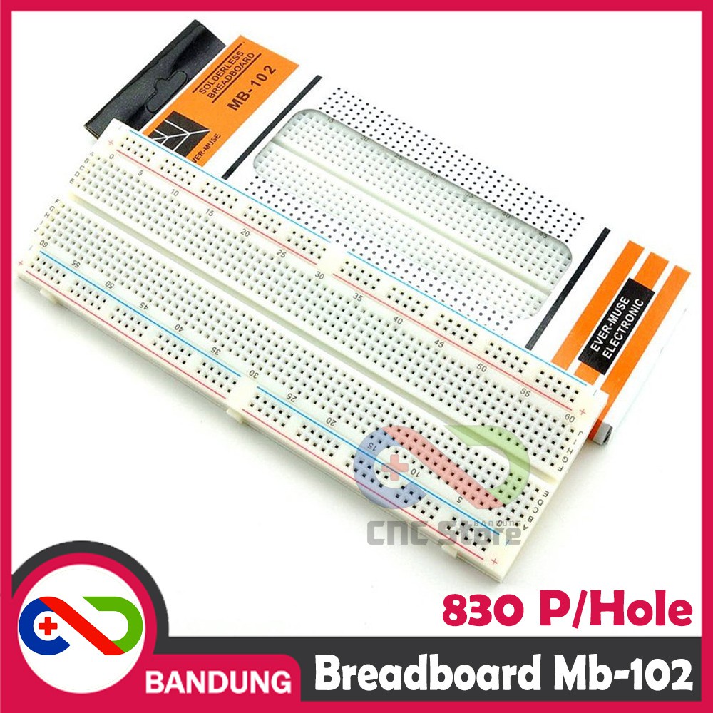 Jual BREADBOARD MB-102 SOLDERLESS 830 830P | Shopee Indonesia