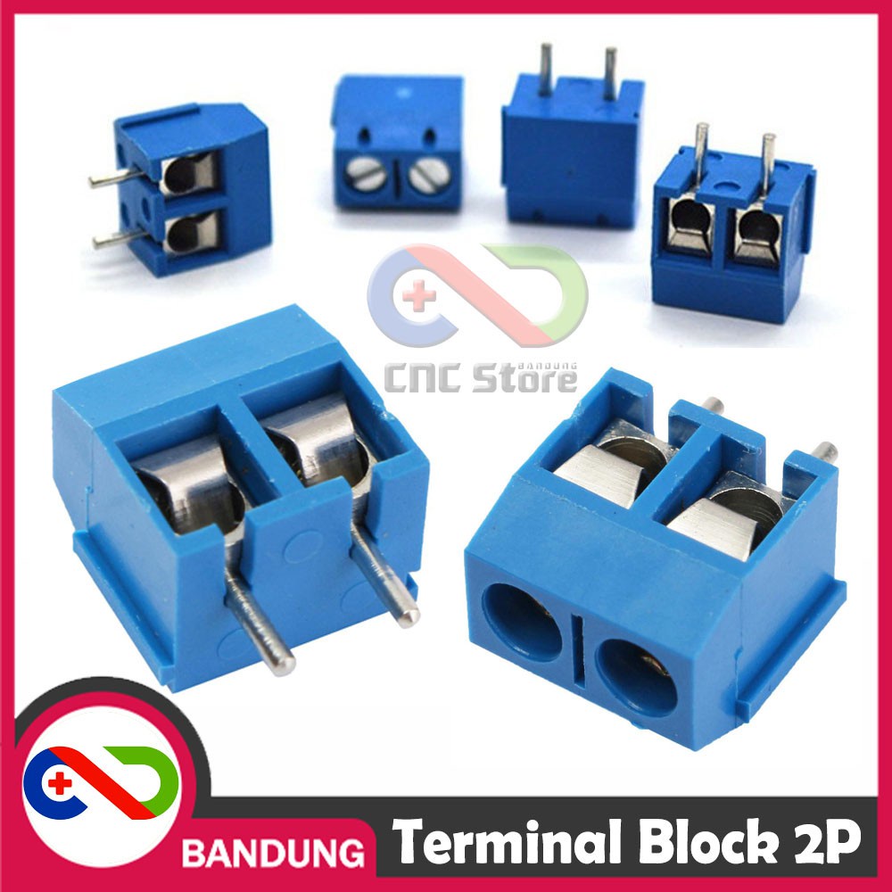 Jual TERMINAL PCB BLOCK SCREW 2 PIN KF301-2P BLUE BIRU | Shopee Indonesia