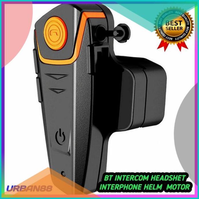 Jual BT Intercom Headshet Bluetooth Interphone Helm Motor Jarak 1000 ...