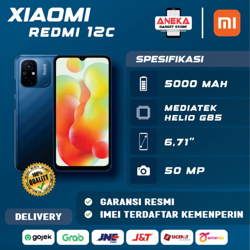 Jual Redmi 12C 4GB/128GB Garansi Resmi Xiaomi Original | Shopee Indonesia