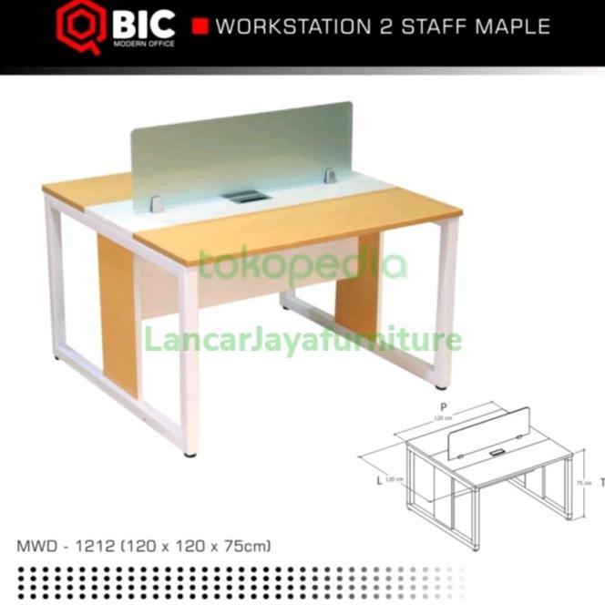 Jual Meja Partisi Kantor 2 Staff 120 Cm | Shopee Indonesia