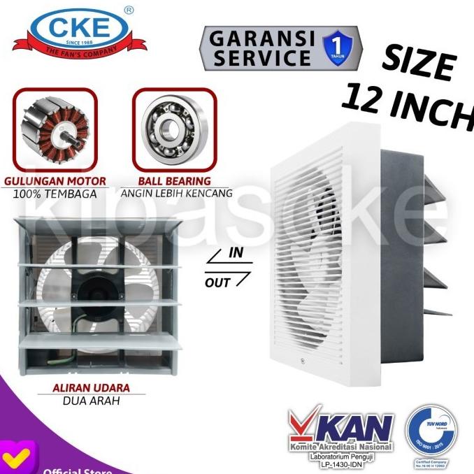 Jual Ptr Wall Exhaust/Hexos/Heksos Fan Dinding/Tembok 12 Inch Cke Zayn ...