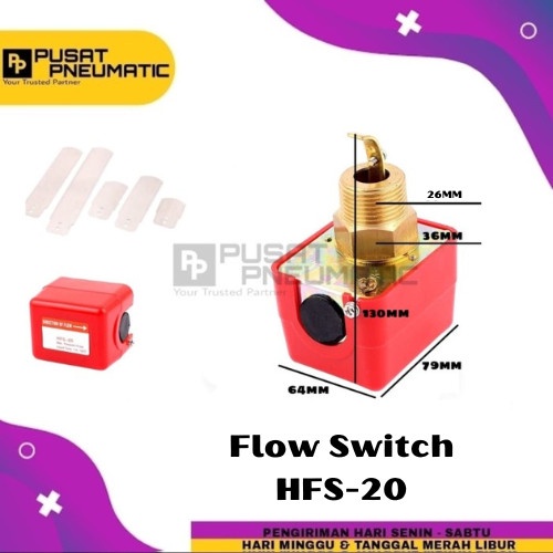 Jual 3/4" Flow Switch / Water Flow Control HFS-20 Size 3/4 Inch ...
