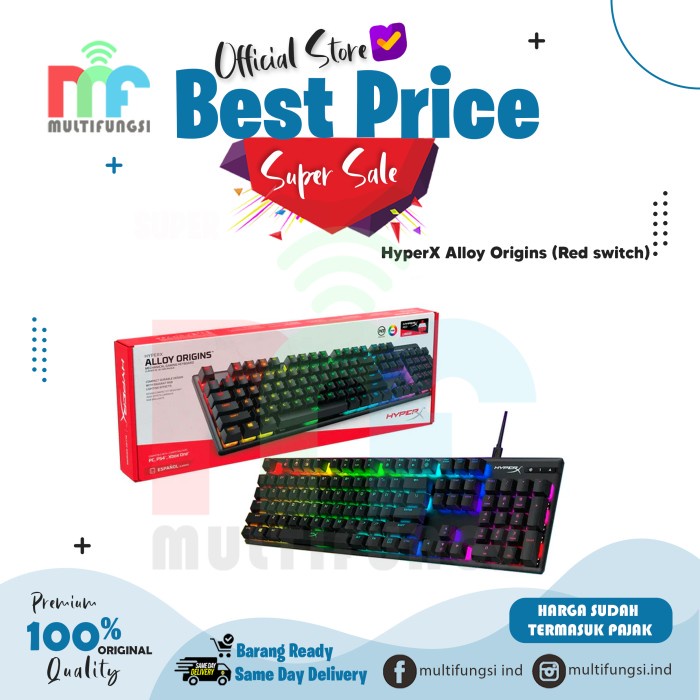 Jual Ready Keyboard HyperX Alloy Origins | Shopee Indonesia
