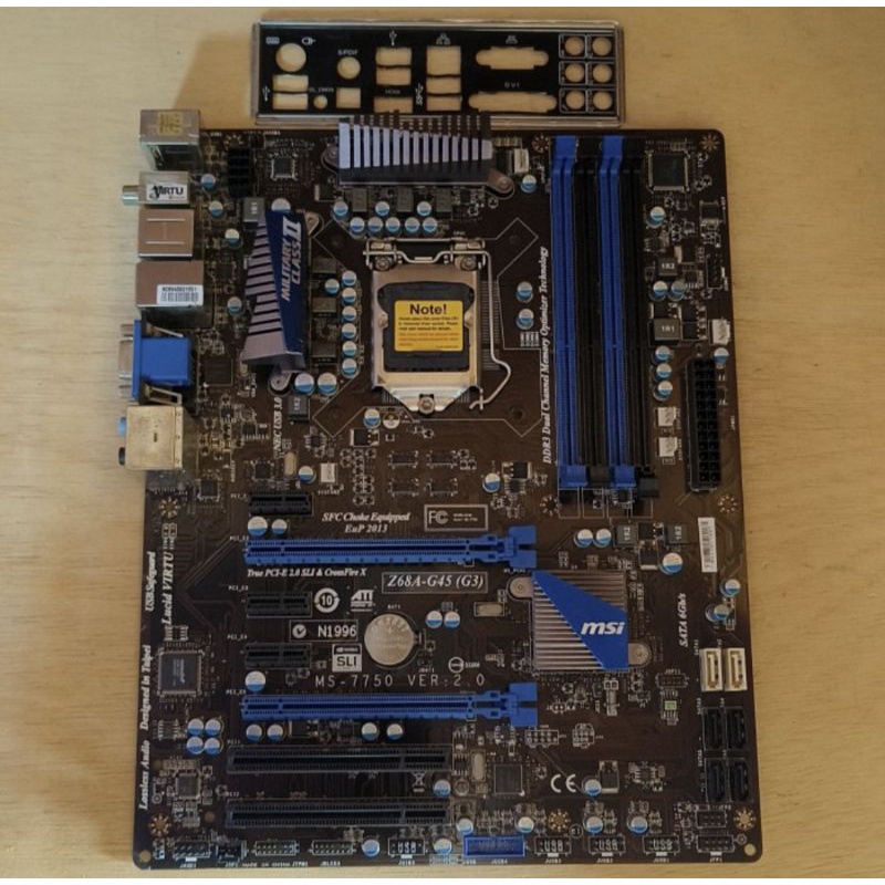 Jual MOBO/MOTHERBOAD MSI Z68 LGA 1155 SUPPORT GEN 2 GEN 3 / 4 SLOT RAM ...