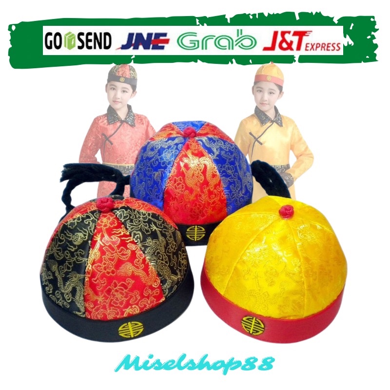 Jual Topi Ekor Rambut / Topi Imlek Sincia / Topi Cheongsam Ada Ekor ...