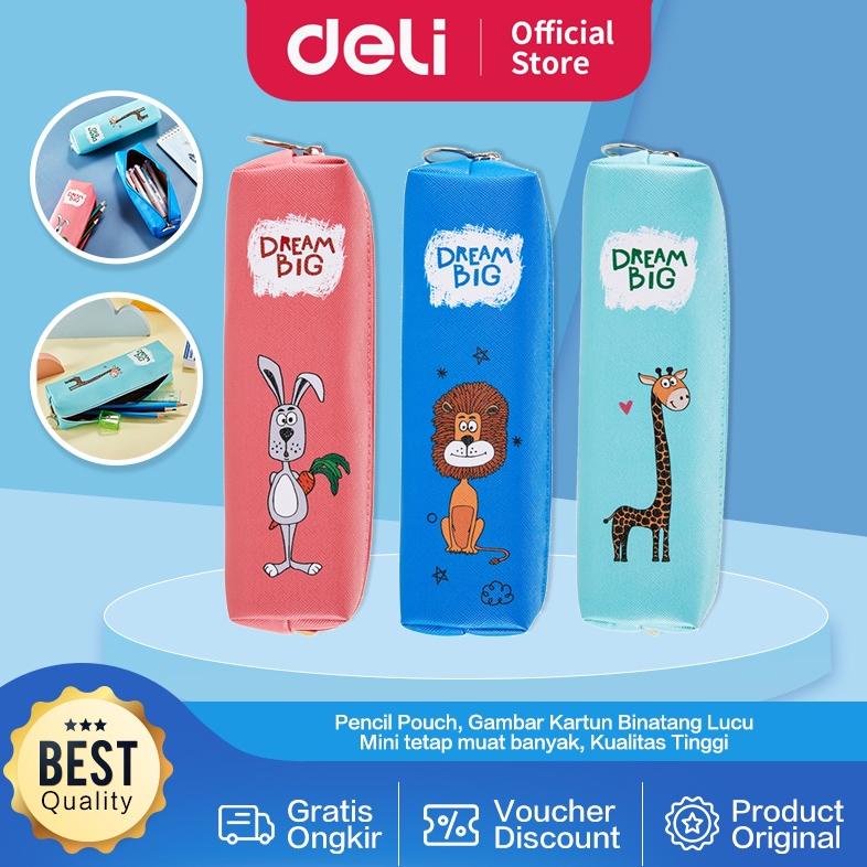 Jual Deli Pencil Pouch / Tempat Pensil Gambar Kartun Kelinci Singa ...