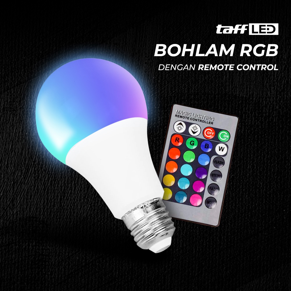 Jual Lampu Bohlam RGB dengan Remote Control E27 10 W - B5 - White ...