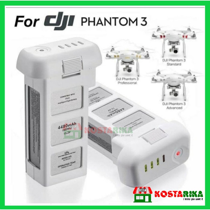 Jual BATRAI BATRE BATTERY DJI PHANTOM 3 BATERAI DRONE DJI PHANTOM 3 ...
