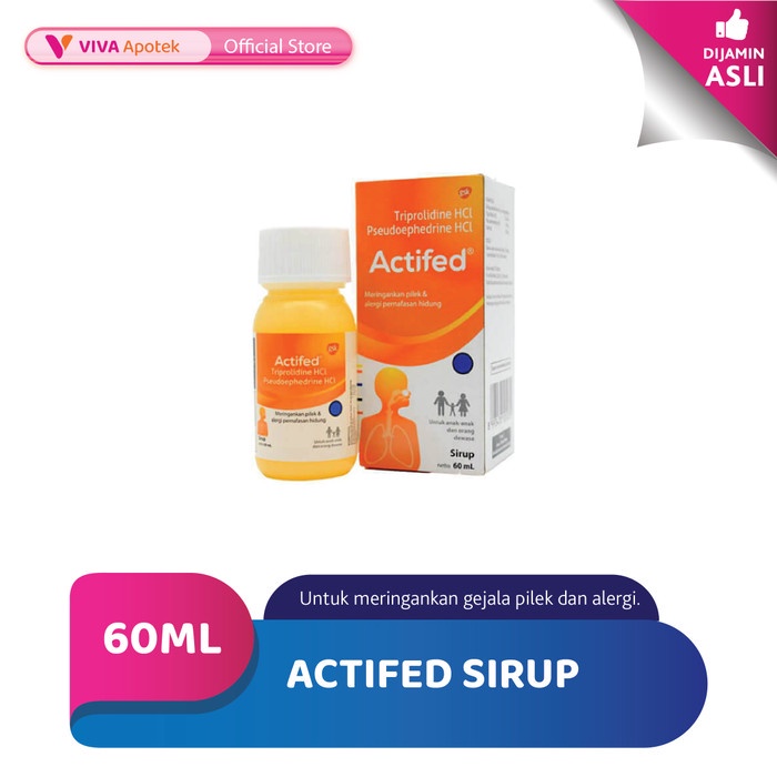 Jual Actifed Kuning Sirup Meredakan Gejala Pilek Alergi (60 ml ...