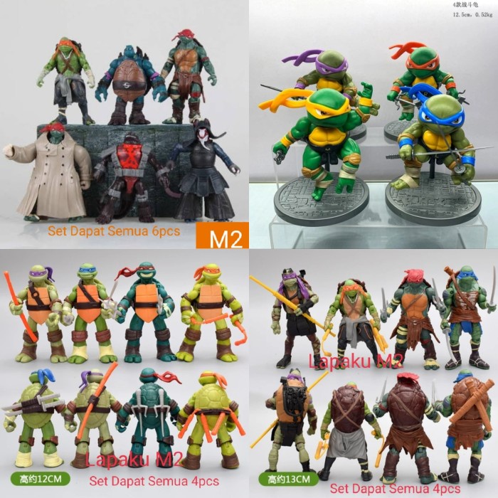 Jual Figure Teenage Mutant Ninja Turtles Kura Kura Ninja Set Isi 4Pcs ...