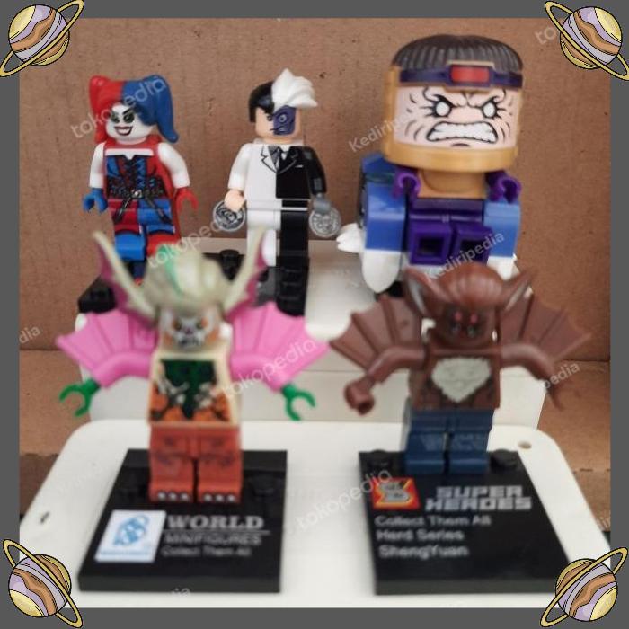 Jual [KPD] LEGO MINIFIGURE KW 5 PCS MODOK TWO FACE HARLEY QUINN MAN BAT ...