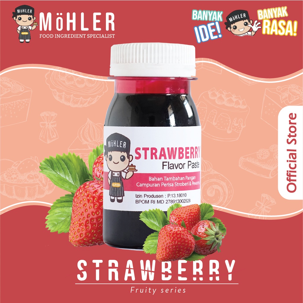 Jual MOHLER Pasta perisa pewarna STRAWBERRY | Shopee Indonesia