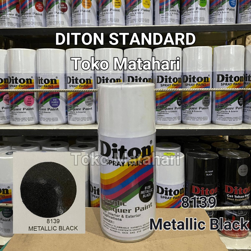 Jual Diton Standar 8139 Black Metallic Hitam 300ml pylox pilok | Shopee Indonesia