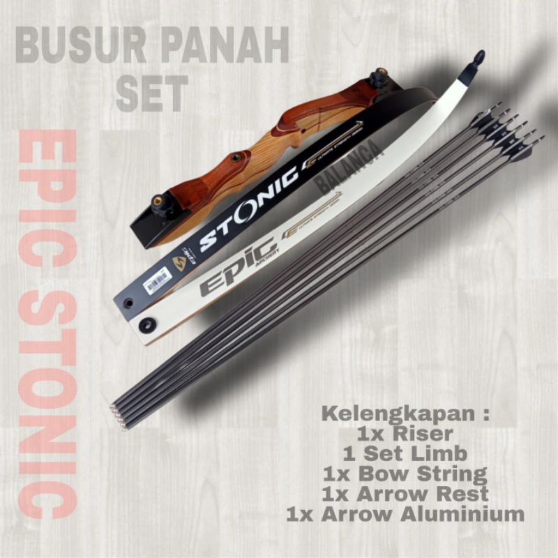 Jual Busur Panah Standard Epic Stonic Recurve Bow Set | Shopee Indonesia