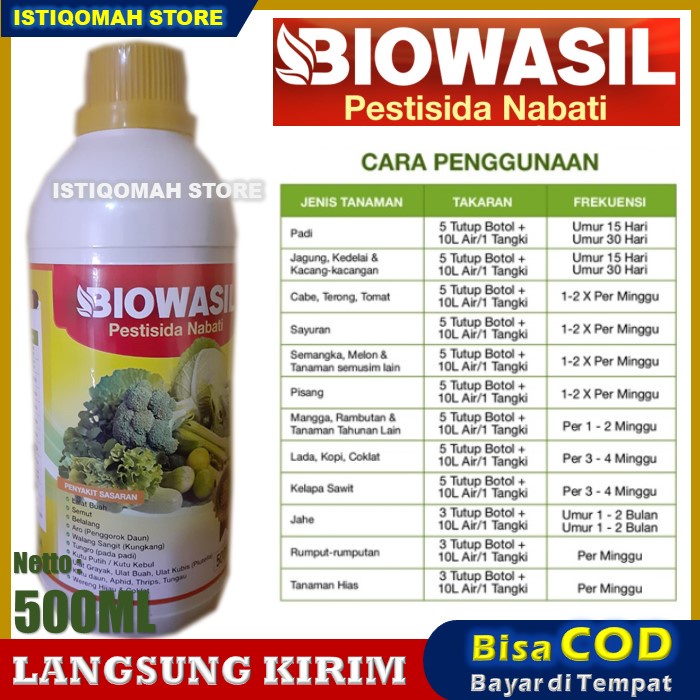 Jual Biowasil 500Ml Pestisida Nabati Obat Hama Yakit Ulat Pada Buah Dan ...