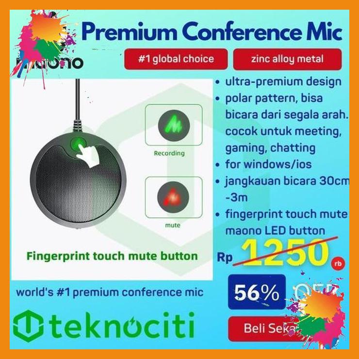 Jual maono 360 omni usb conference mic rapat online meeting microphone ...