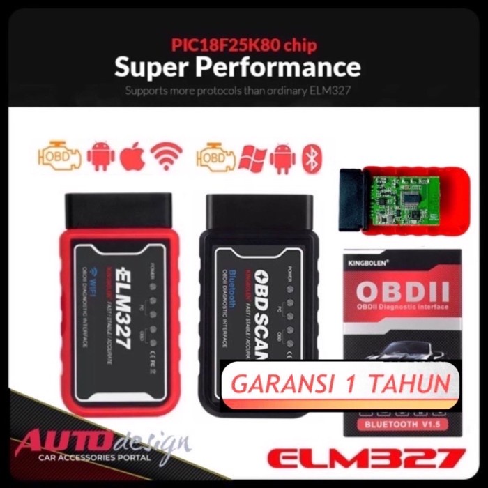 Jual Car Diagnostic Obdii Obd2 Elm327 V1.5 Kingbolen Chip Pic1825K80 Kode Hm177 | Shopee Indonesia