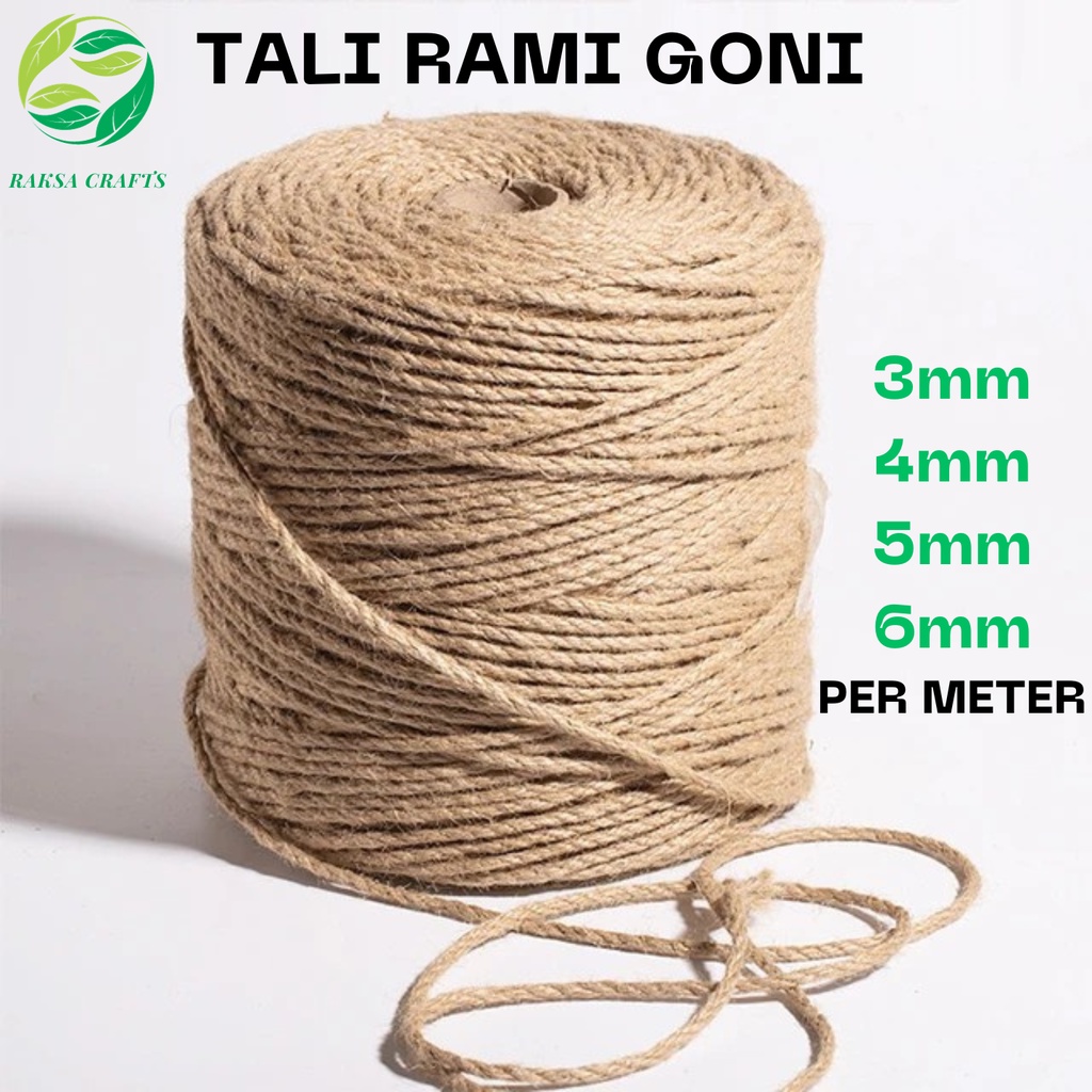Jual Tali rami 3mm 4mm 5mm 6mm PER METER Tali goni / Garukan Kucing ...