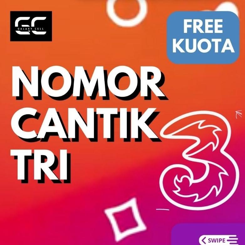 Jual Model Baru Nomor Cantik Tri / Three Bonus Kuota 5 GB .. | Shopee ...
