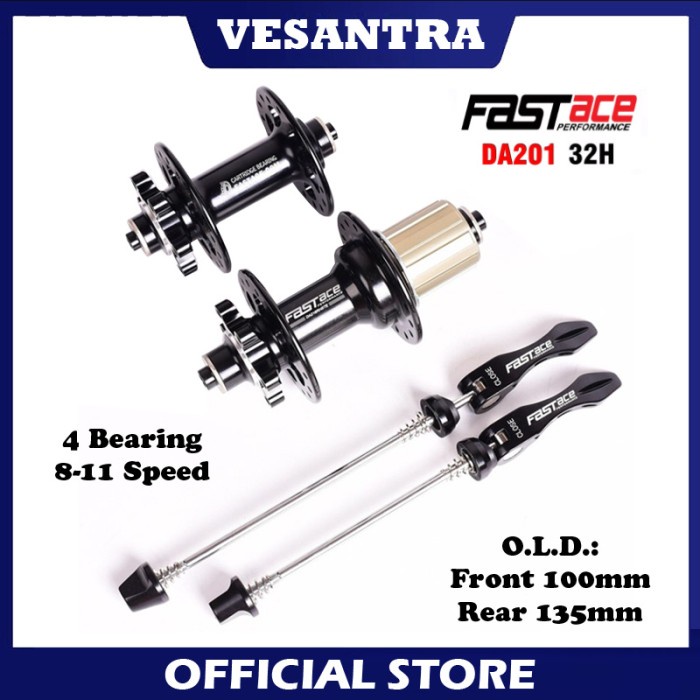 Jual FASTACE DA201 HUB FREEHUB JANGKRIK SEALED BEARING 32 HOLE HITAM ...