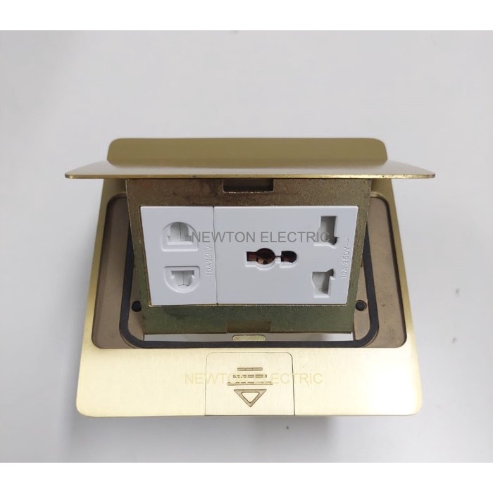 Jual SIMON Floor Socket Multi Standard & 2-Pin Stop Kontak Lantai ...