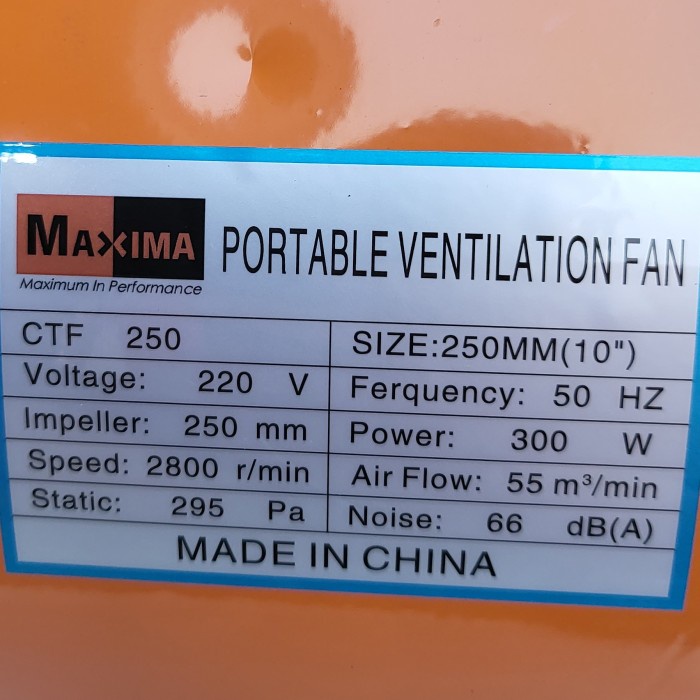 Jual Portable Ventilator Kipas Ventilator Exhaust 10 In Morris Fan ...