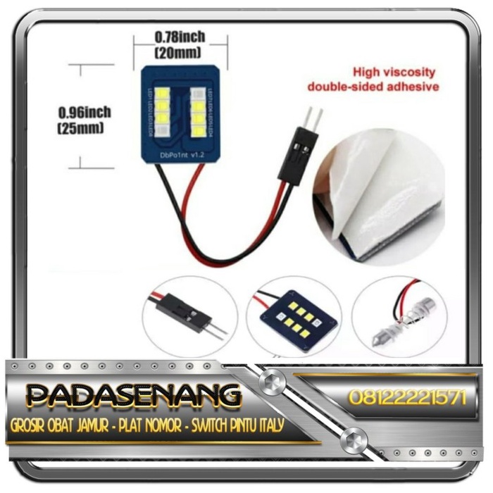 Jual Lampu Kabin Mobil Led/Plafon Gradasi 2 Warna Biru Ke Putih/8 Titik ...